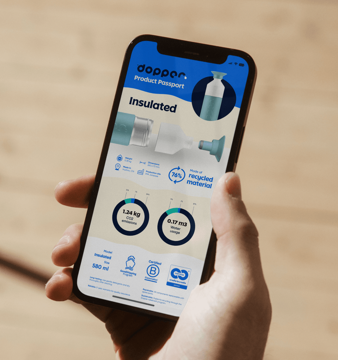 Dopper Insulated. One bottle. All Seasons. ~ Dopper